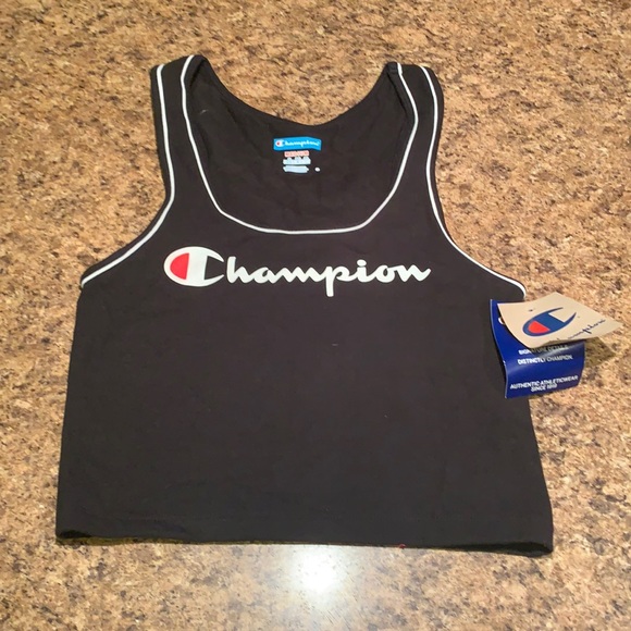Champion | Tops | Nwt Champion Crop Tank Top Medium Black | Poshmark